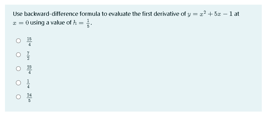 Solved Use backward-difference formula to evaluate the first | Chegg.com