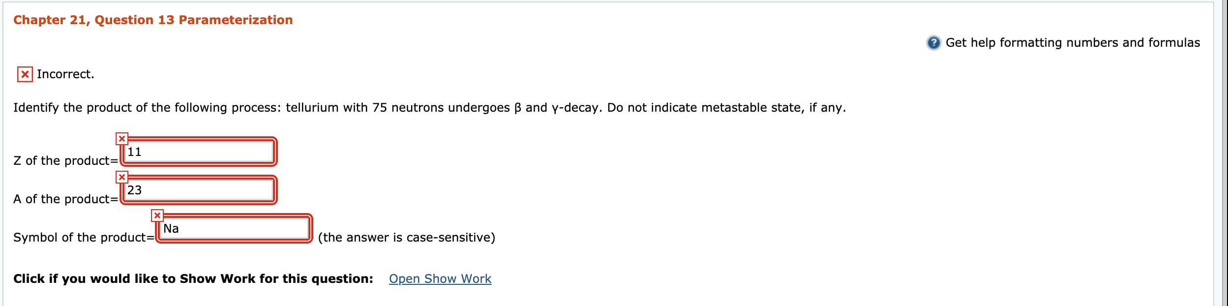 Solved Chapter 21, Question 13 Parameterization Get help | Chegg.com