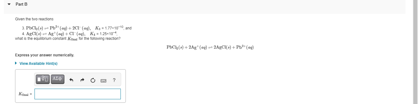 Solved Given the two reactions 3. | Chegg.com