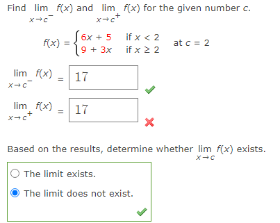 Solved Find lim x→c+ f(x) and lim x→c+ f(x) for the given | Chegg.com