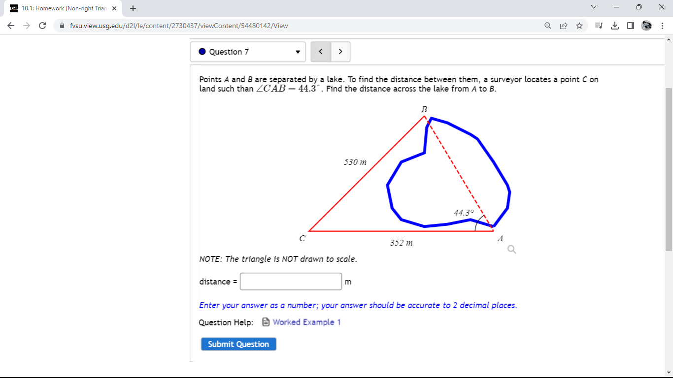 Solved Points A and B are separated by a lake. To find the | Chegg.com