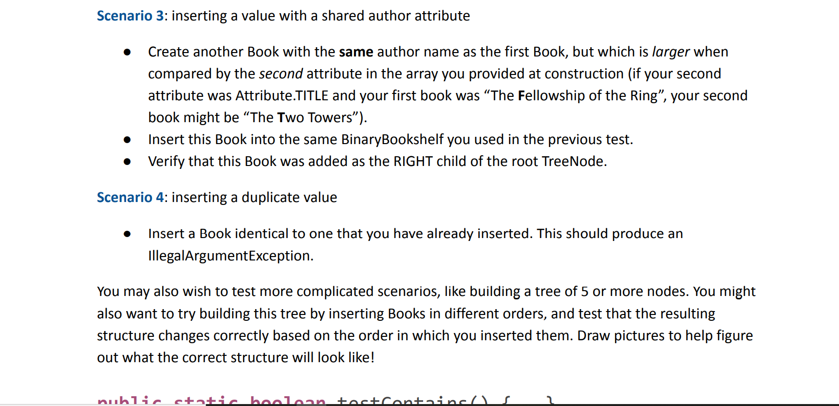Solved CBIIIIIIII8 Verify that the search() method returns | Chegg.com