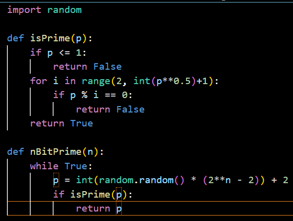 Solved Current Code:After you can generate large n-bit | Chegg.com