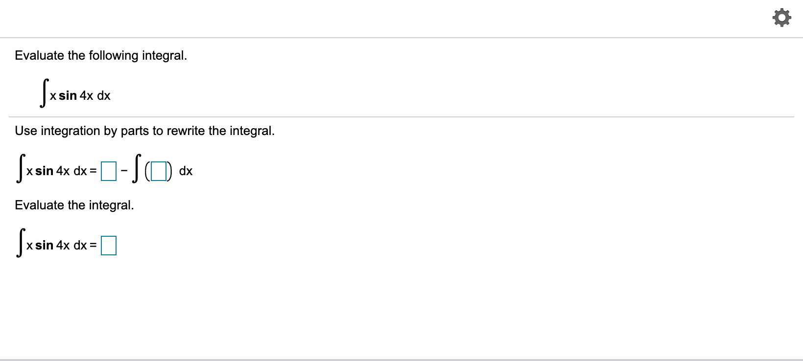 Solved Evaluate the following integral. ſxsin x sin 4x dx | Chegg.com