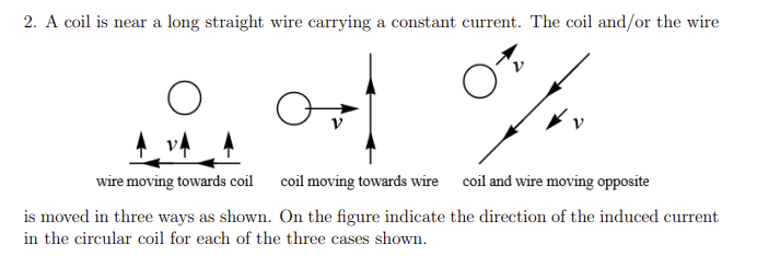 Solved A coil is near a long straight wire carrying a | Chegg.com