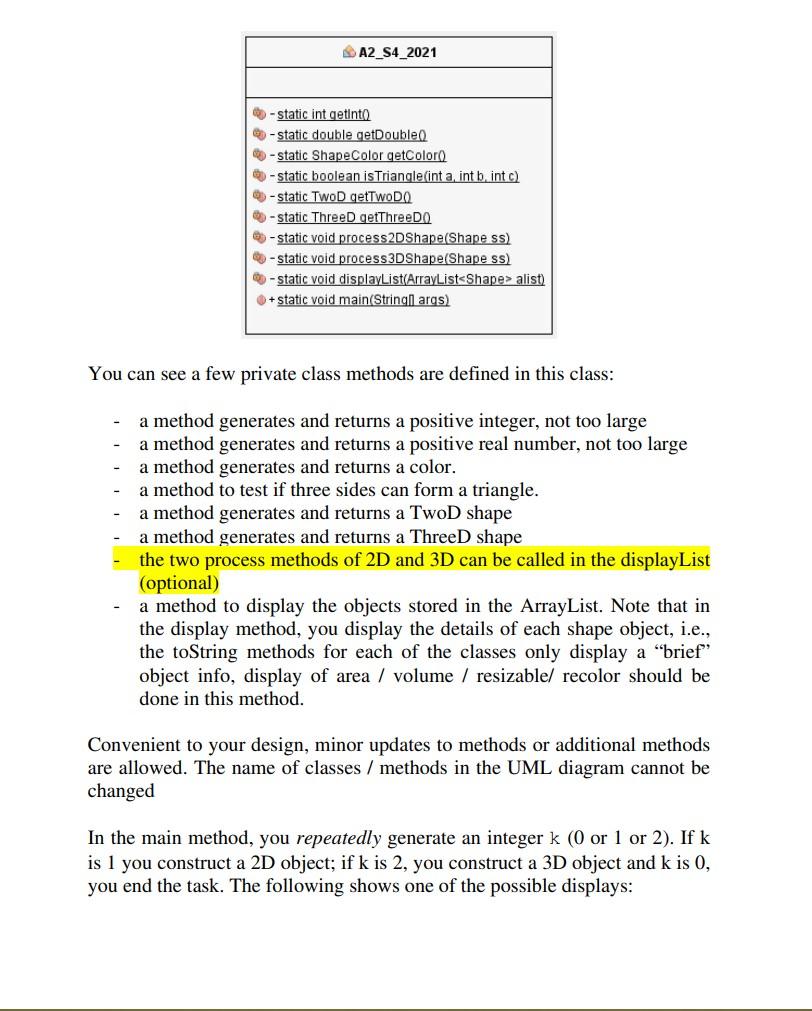 Solved 1A quick look to the UML diagram: - Three interfaces | Chegg.com