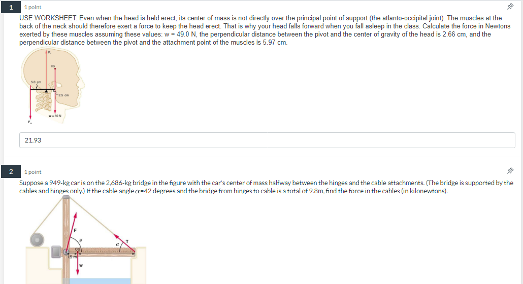 Solved USE WORKSHEET: Even when the head is held erect, its | Chegg.com
