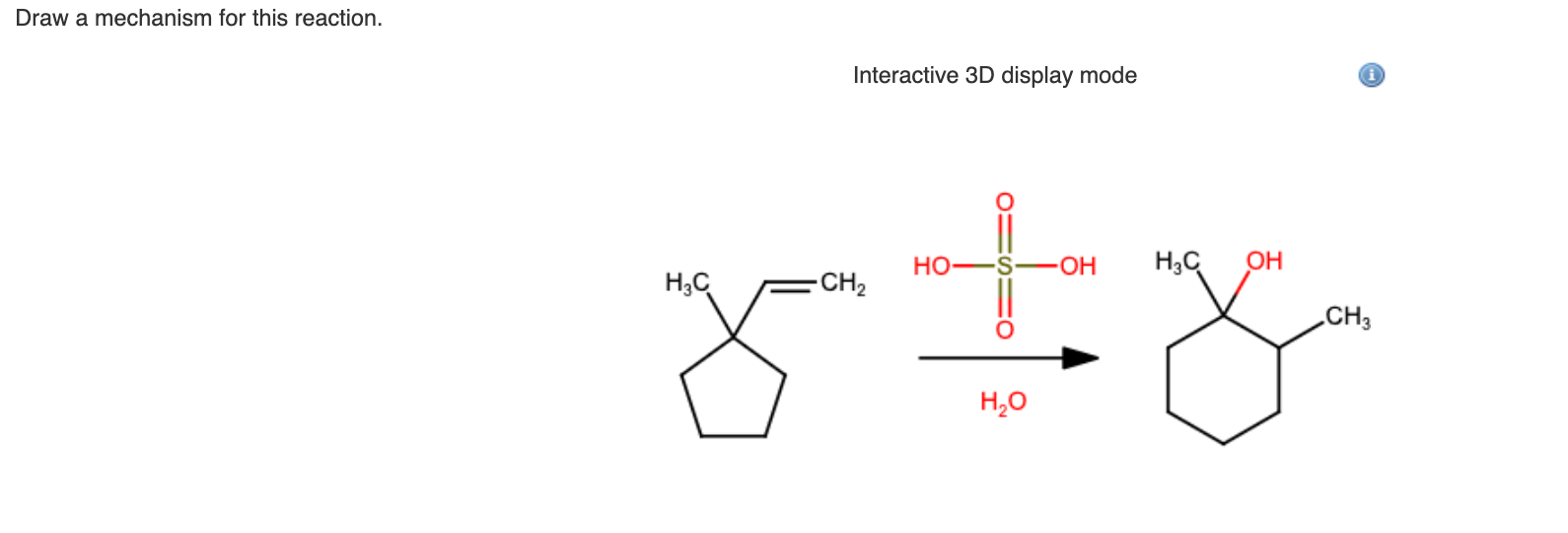 Solved Draw a mechanism for this reaction. Interactive 3D | Chegg.com