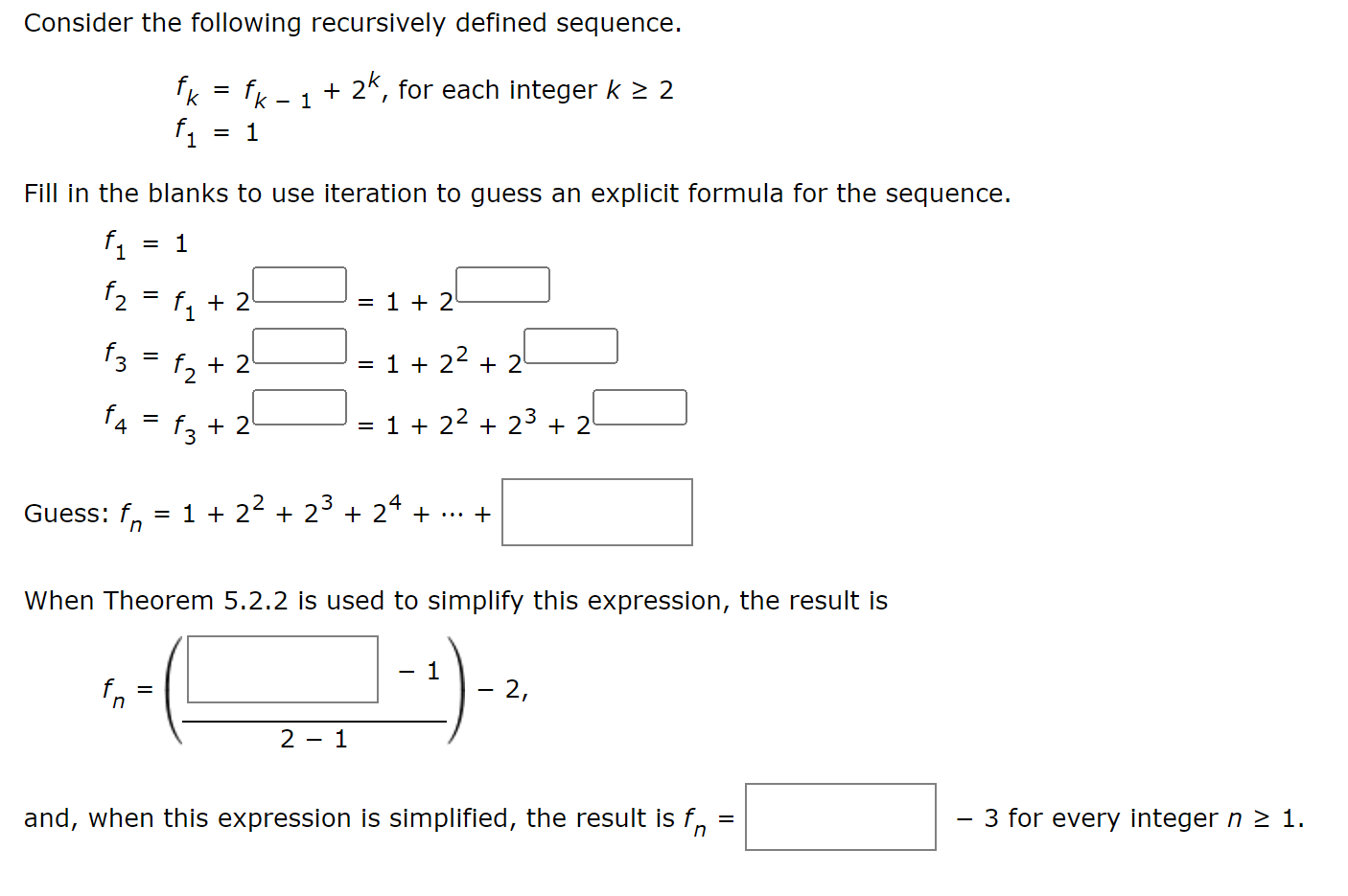 Solved Consider the following recursively defined sequence. | Chegg.com