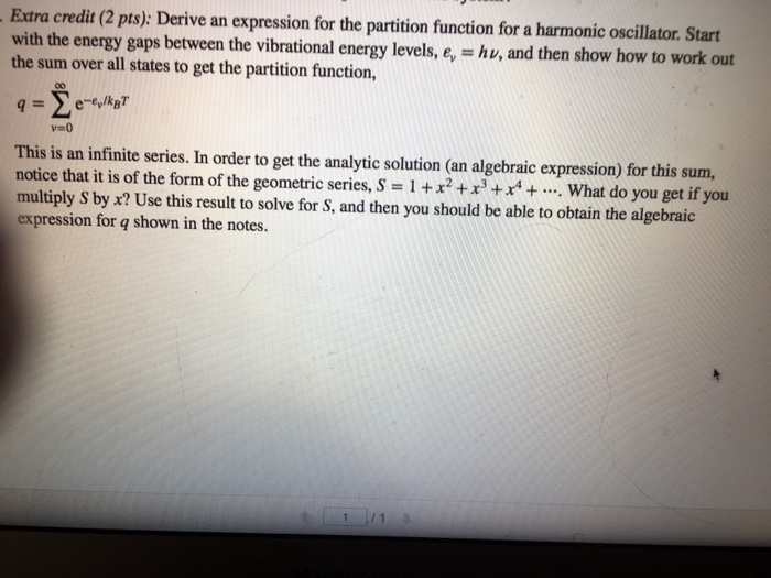 Solved Derive an expression for the partition function for a | Chegg.com