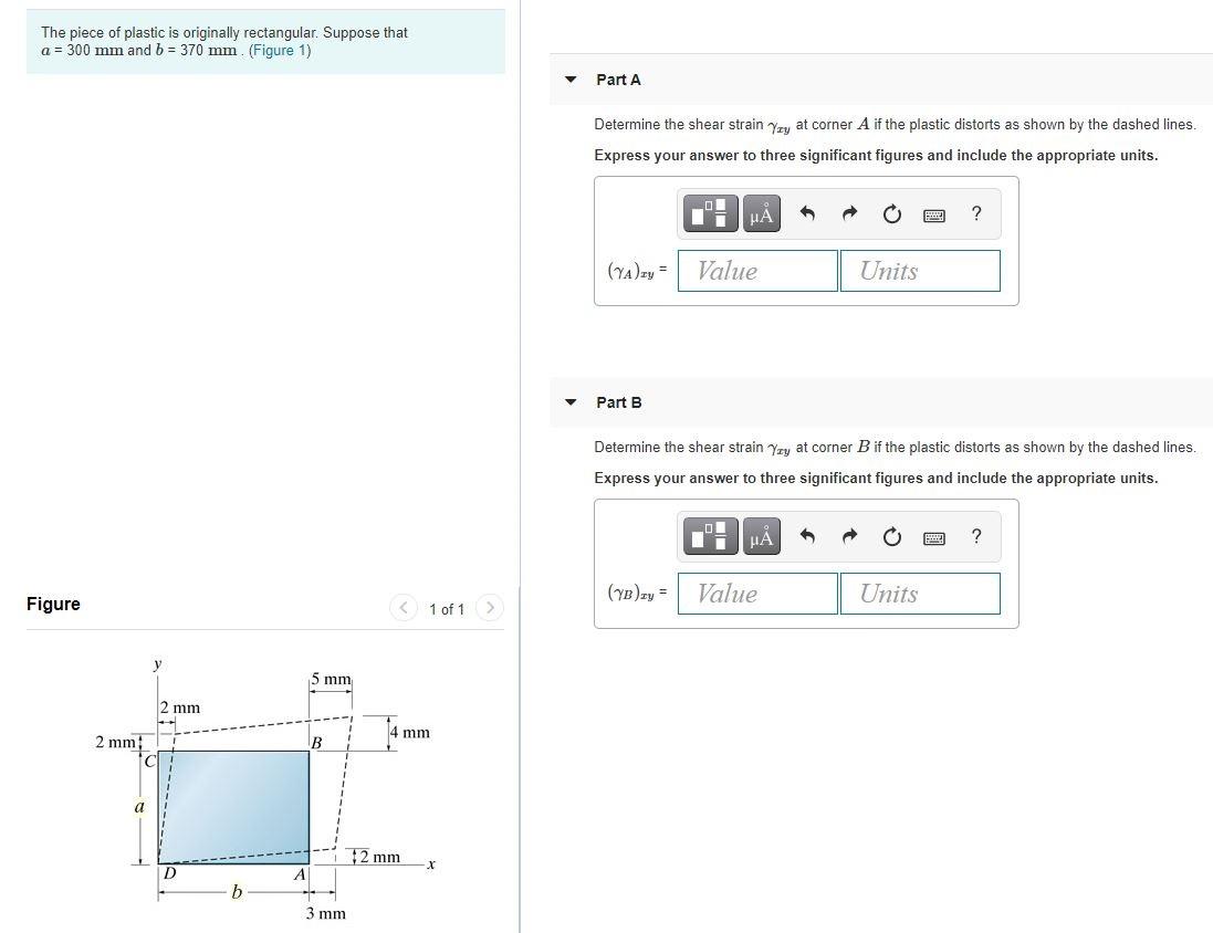 Solved The piece of plastic is originally rectangular. | Chegg.com