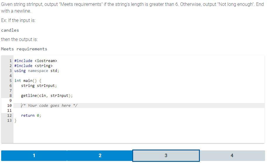 Solved Given string strlnput, output Solved Given string strlnput, output