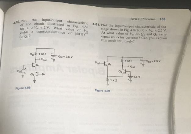 Solved Spice Problems 169 The Inputoutput Characteristic 