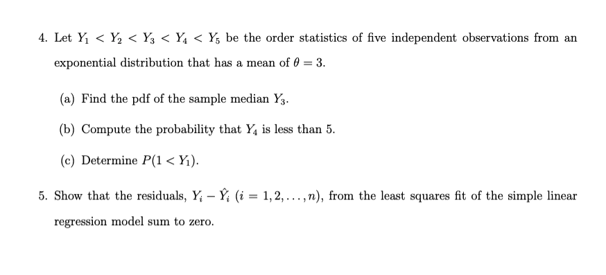 Solved 4. Let Y | Chegg.com