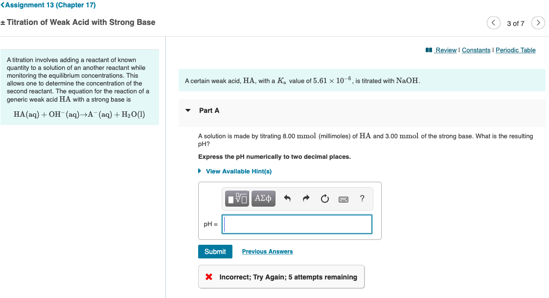 Solved A titration involves adding a reactant of known | Chegg.com
