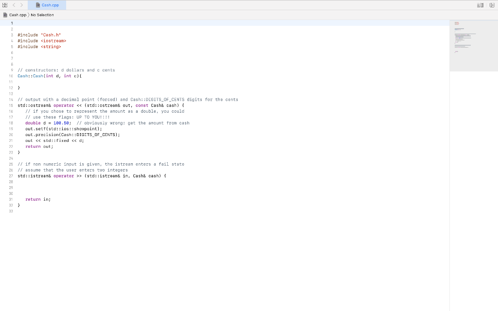 Solved Define a class named Cash to store a cash amount. | Chegg.com