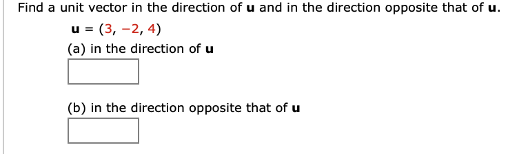 Solved Find a unit vector in the direction of u and in the | Chegg.com