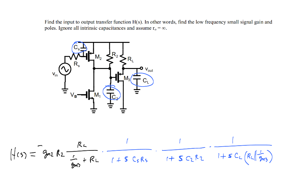 Solved Find the input to output transfer function H(s). In | Chegg.com