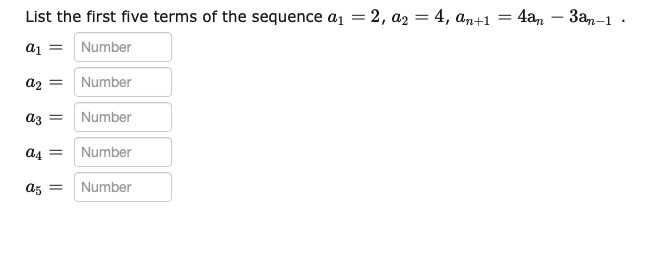 Solved List the first five terms of the sequence | Chegg.com