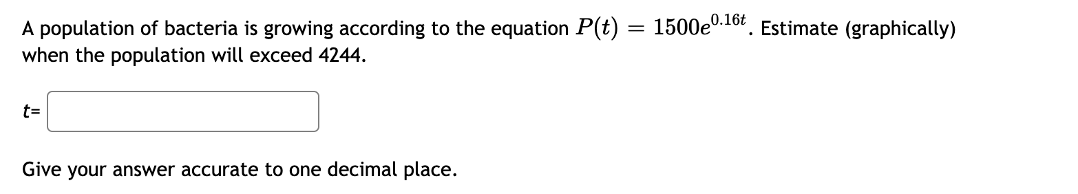 Solved A population of bacteria is growing according to the | Chegg.com