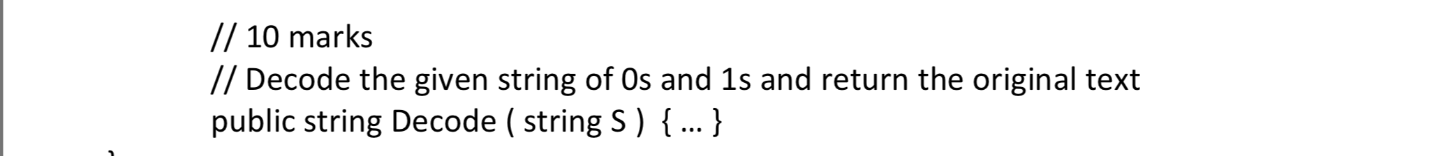 Task 5: Decode Using the Huffman tree, a given string | Chegg.com