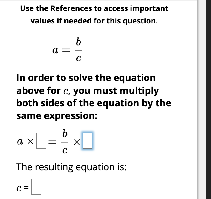 Solved Use the References to access importantvalues if | Chegg.com