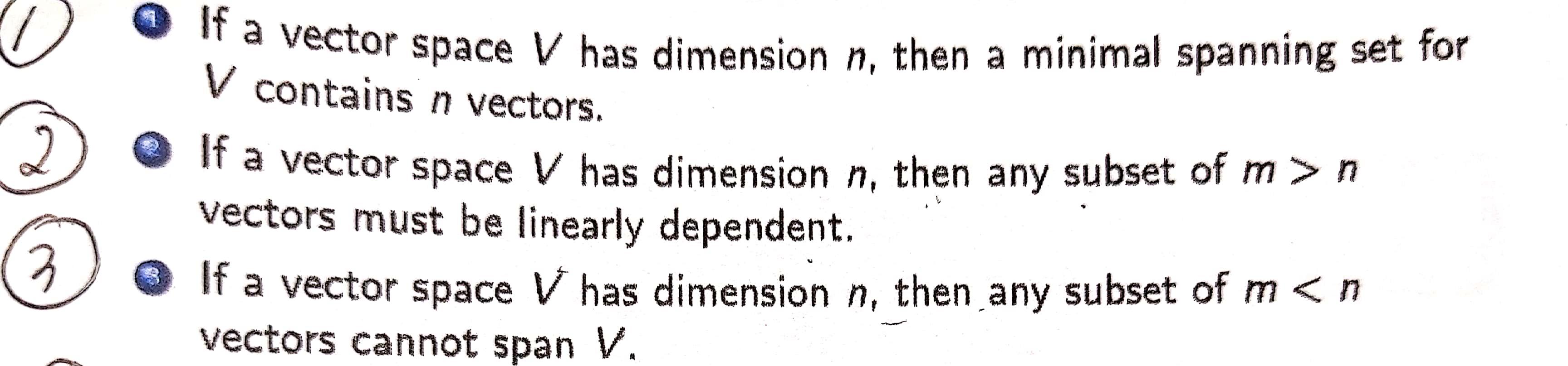 Solved If a vector space V has dimension n, then a minimal | Chegg.com