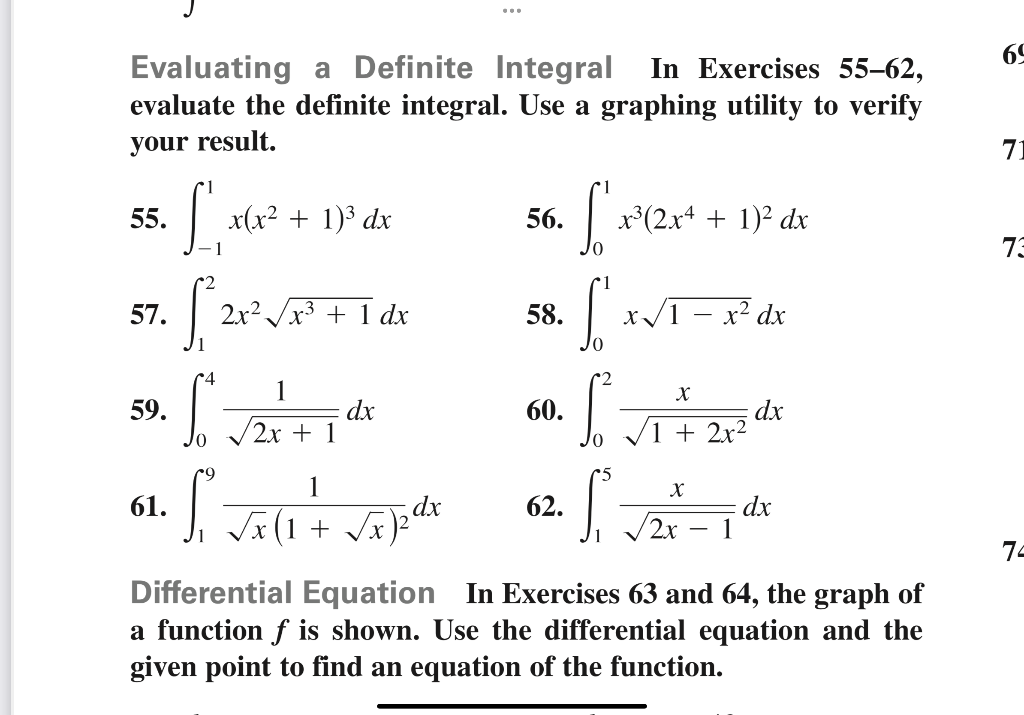 Solved Evaluating a Definite Integral In Exercises 55-62, | Chegg.com
