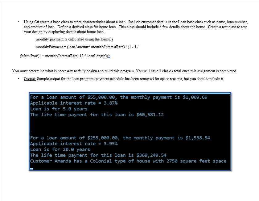 Solved - Using C\# create a base class to store | Chegg.com