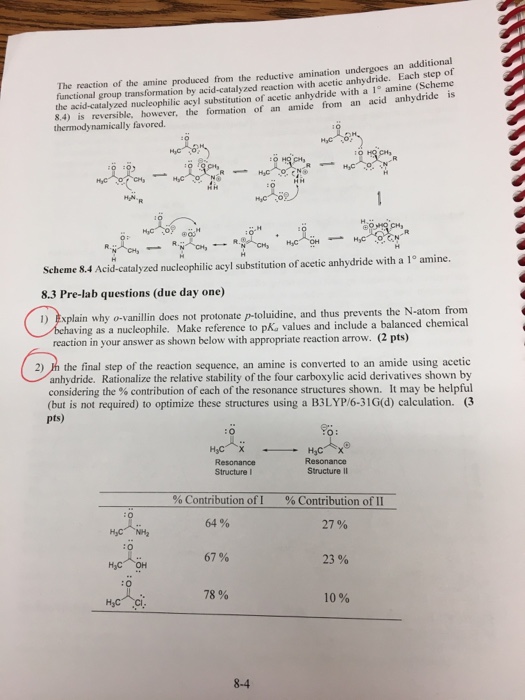 Solved Reactions of Nitrogen Functional Groups 8.1 | Chegg.com
