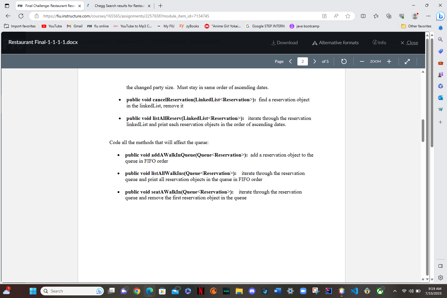 Solved RestaurantSystem (Driver) Class: Using the skeleton | Chegg.com