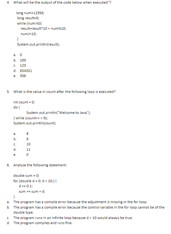 Solved Chapter 5 Loops 1. How many times will the following | Chegg.com