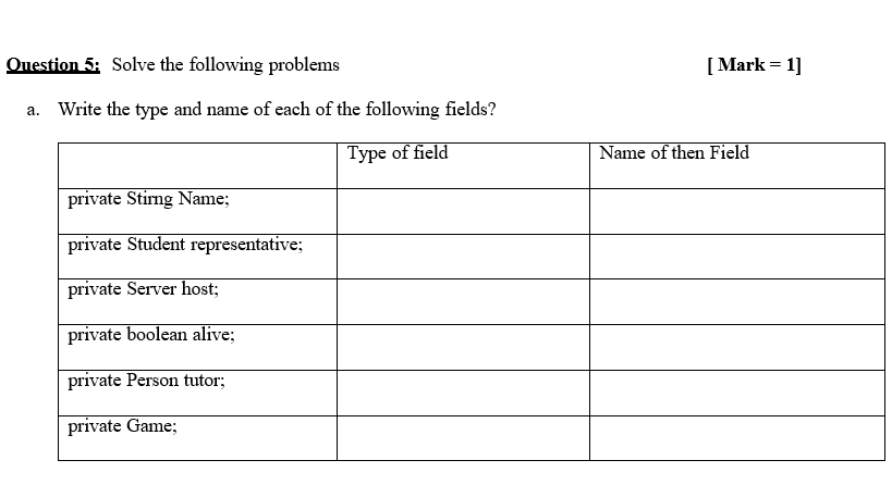 Solved The subject is Object Oriented Programming | Chegg.com