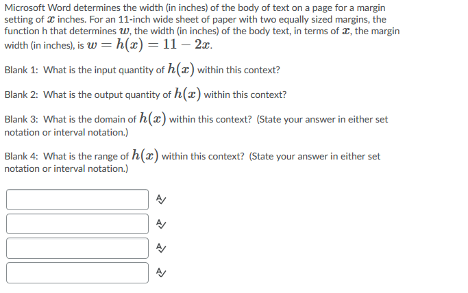 Solved Microsoft Word determines the width (in inches) of | Chegg.com