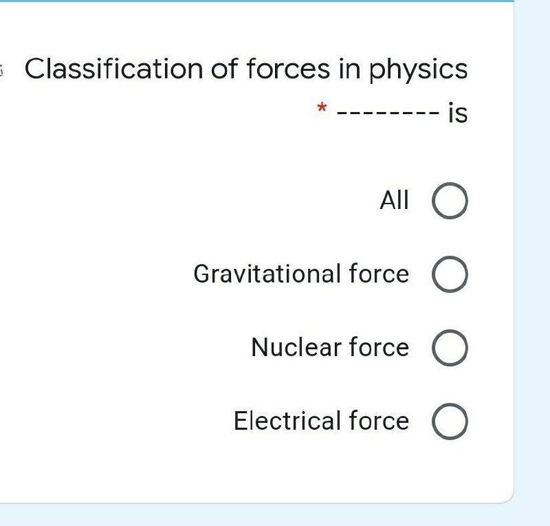 Solved 3 Classification of forces in physics - is All O | Chegg.com