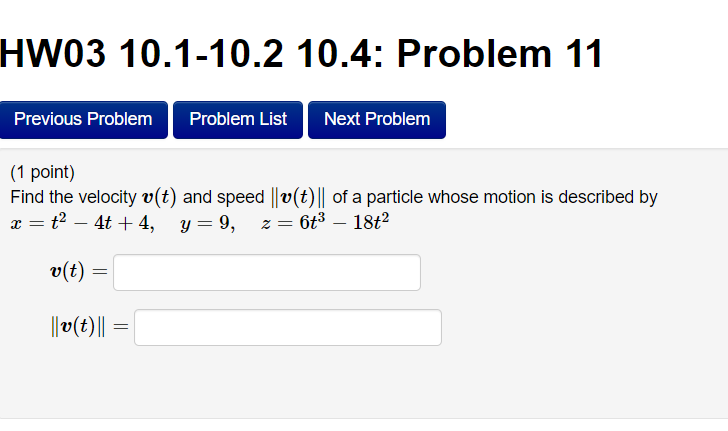 Solved HW03 10.1-10.2 10.4: Problem 11 Previous Problem | Chegg.com