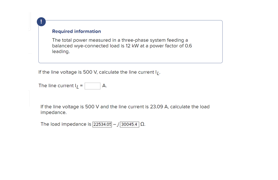 Solved Required information The total power measured in a | Chegg.com