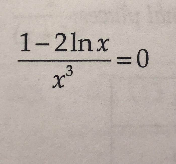Solved 1-2lnx 0 3 | Chegg.com