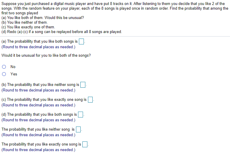 Solved Suppose you just purchased a digital music player and | Chegg.com
