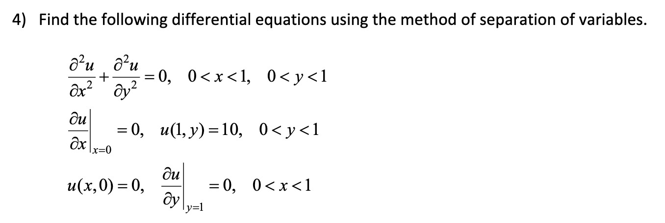 Solved 4) Find the following differential equations using | Chegg.com