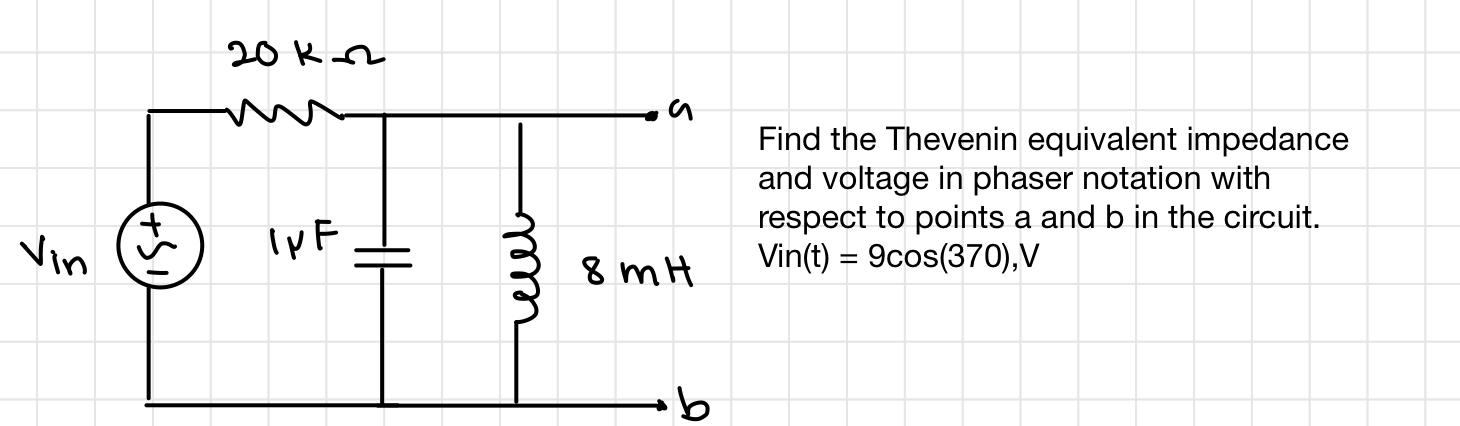 Solved Find the Thevenin equivalent impedance and voltage in | Chegg.com
