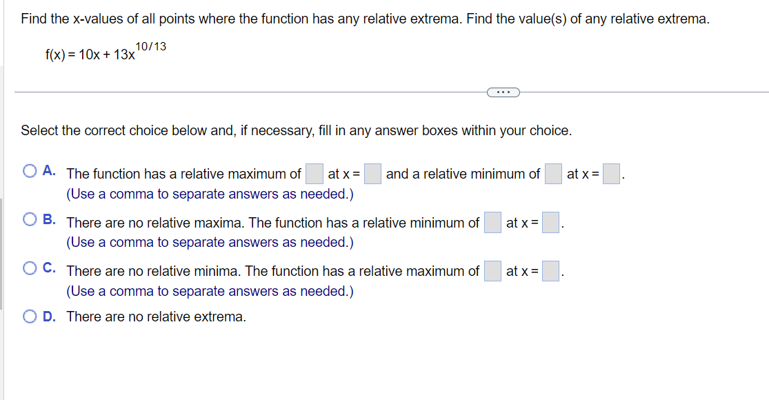 Solved Find the x-values of all points where the function | Chegg.com