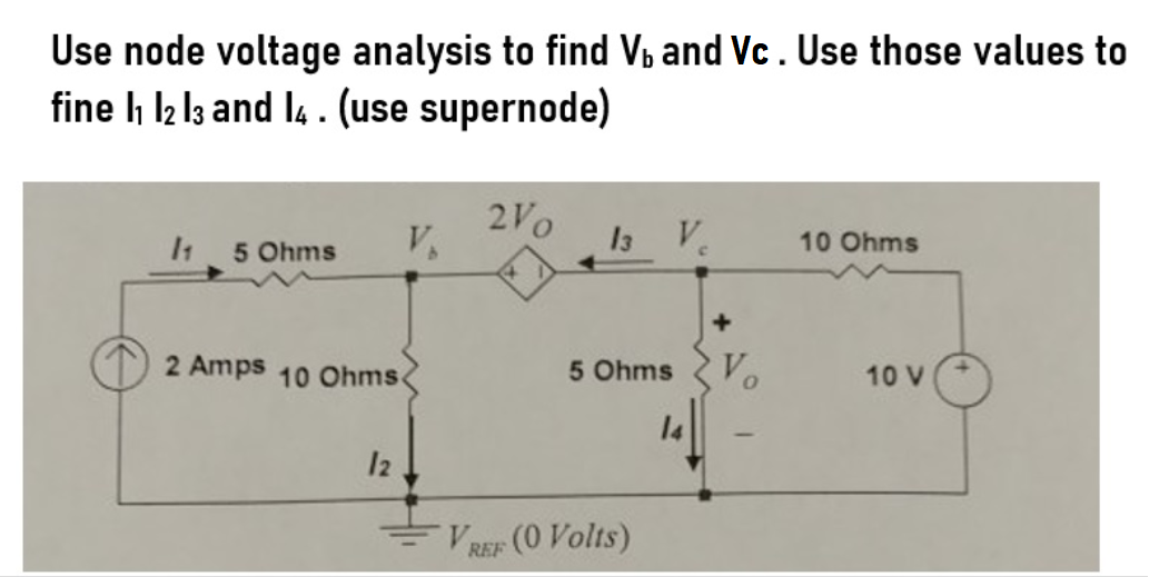 Solved Use node voltage analysis to find Vb and Vc. Use | Chegg.com