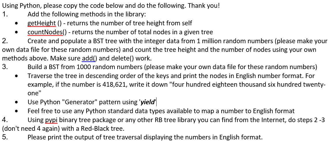 Solved Using Python, please copy the code below and do the | Chegg.com