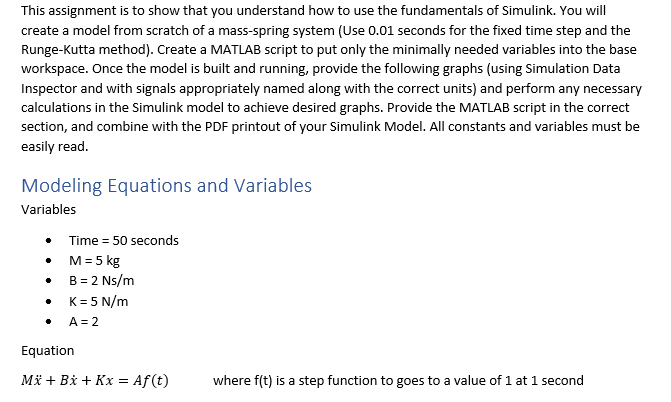 Solved I Just Need To See A Model From Simulink And The 