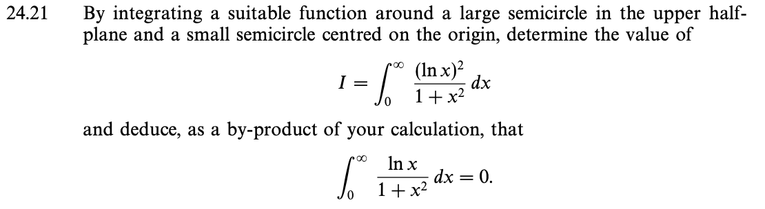 Solved By integrating a suitable function around a large | Chegg.com