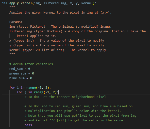 Solved To Do: If red_sum, green_sum, or blue_sum are outside | Chegg.com