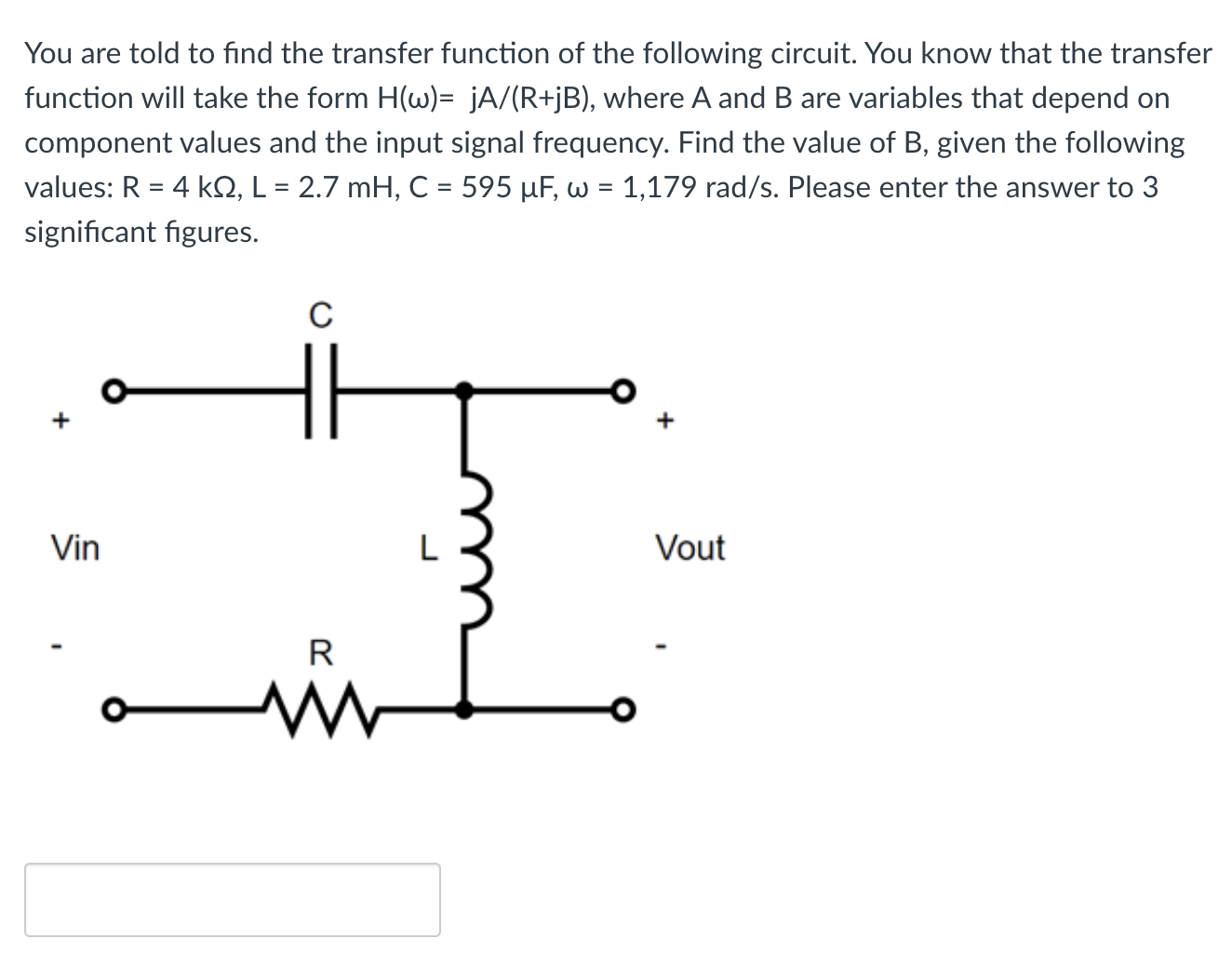 Solved You are told to find the transfer function of the | Chegg.com