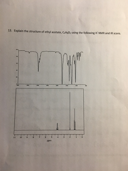 Solved Explain the structure of ethyl acetate, C4H8O2 using | Chegg.com