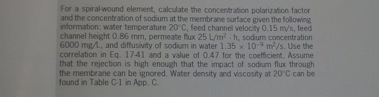 Solved V Table C-1 Physical properties of water (Sl units) | Chegg.com